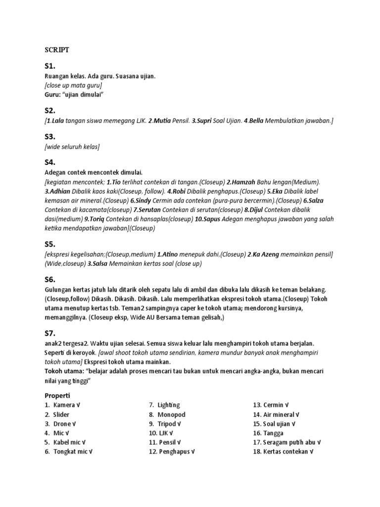 Script FLS2N 'Mencontek' | PDF