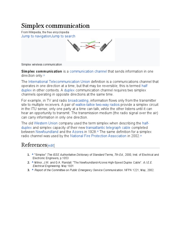 Simplex Communication | PDF