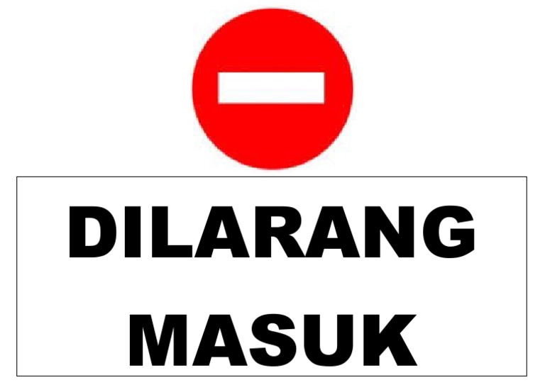 Rambu Dilarang Masuk | PDF