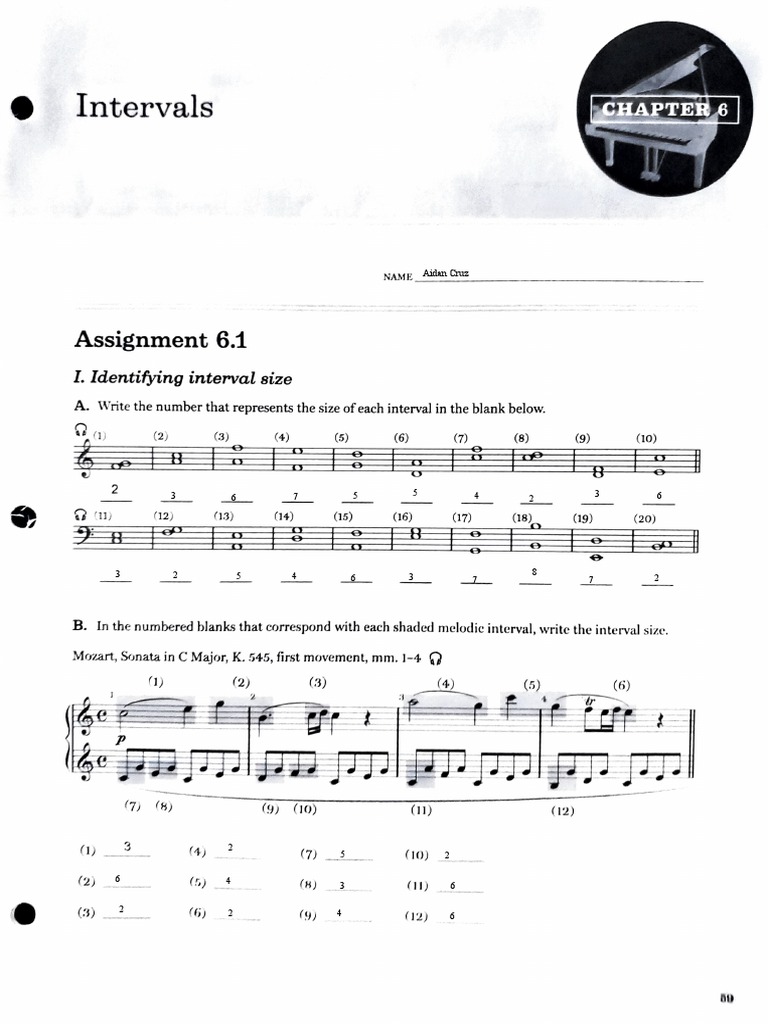 Identifying Interval Sizes and Qualities | PDF | Interval (Music ...