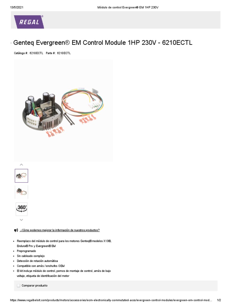 Módulo de Control Evergreen® EM 1HP 230V | PDF