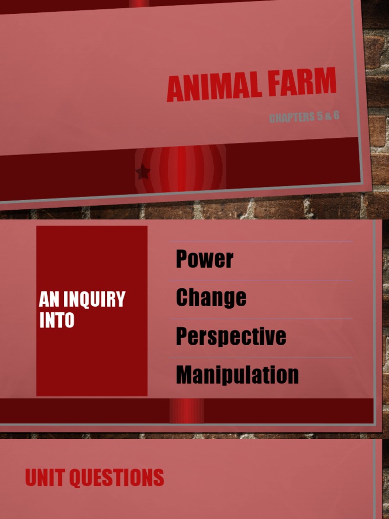 Animal Farm: Chapters 5 & 6 | PDF