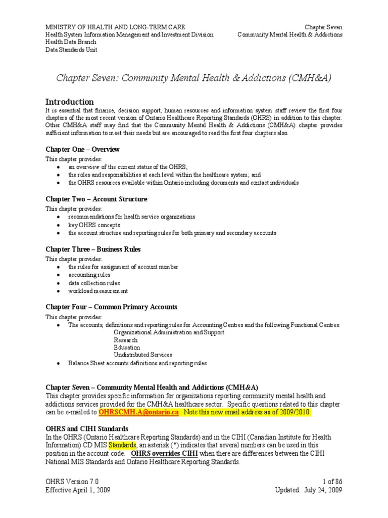 OHRS Chapter 7 v7 0 Q2 FINAL | PDF | Health System | Health Care