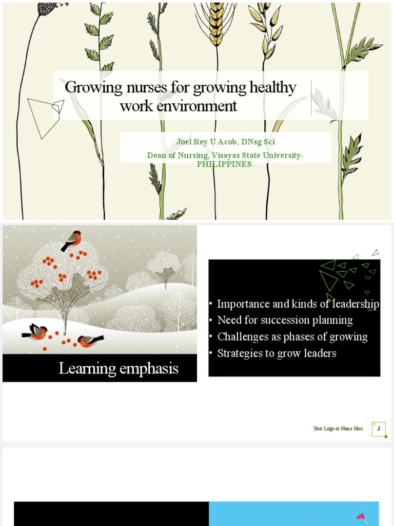 Growing Nurses For Growing Healthy Work Environment April 18,2021 | PDF ...
