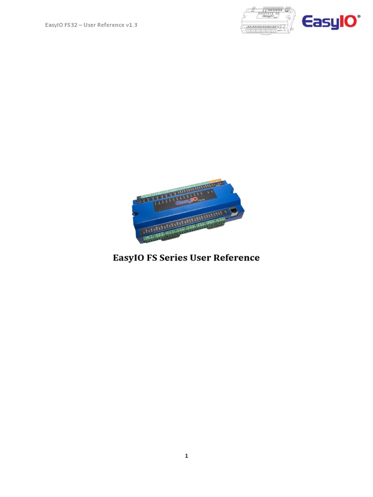 03b EasyIO FS Series User Reference v1.3 | PDF | Electrical Impedance ...