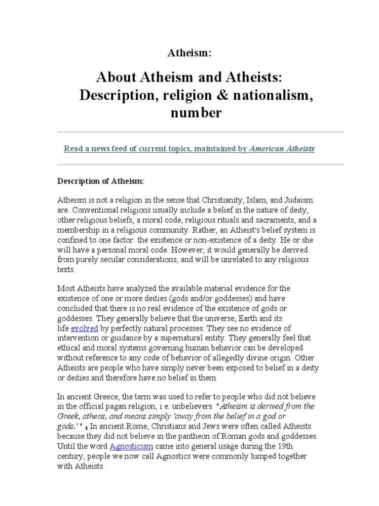 Atheism | PDF | Atheism | Agnosticism