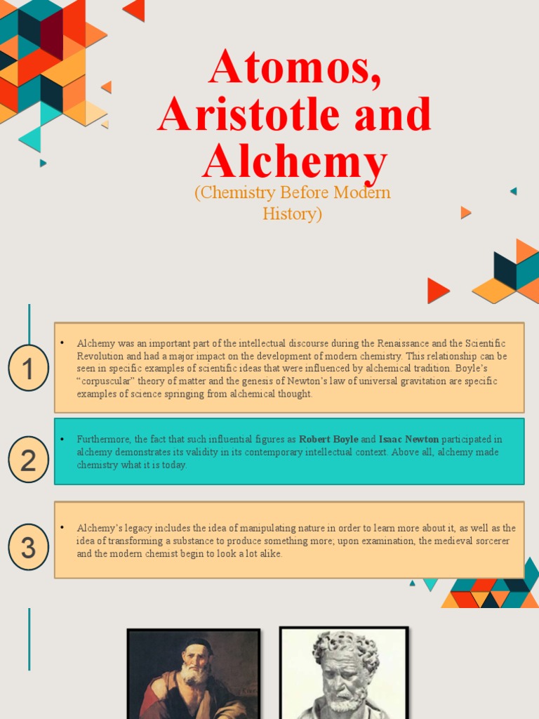 Lesson 3 - Atomos, Aristotle and Alchemy (Chemistry Before Modern ...