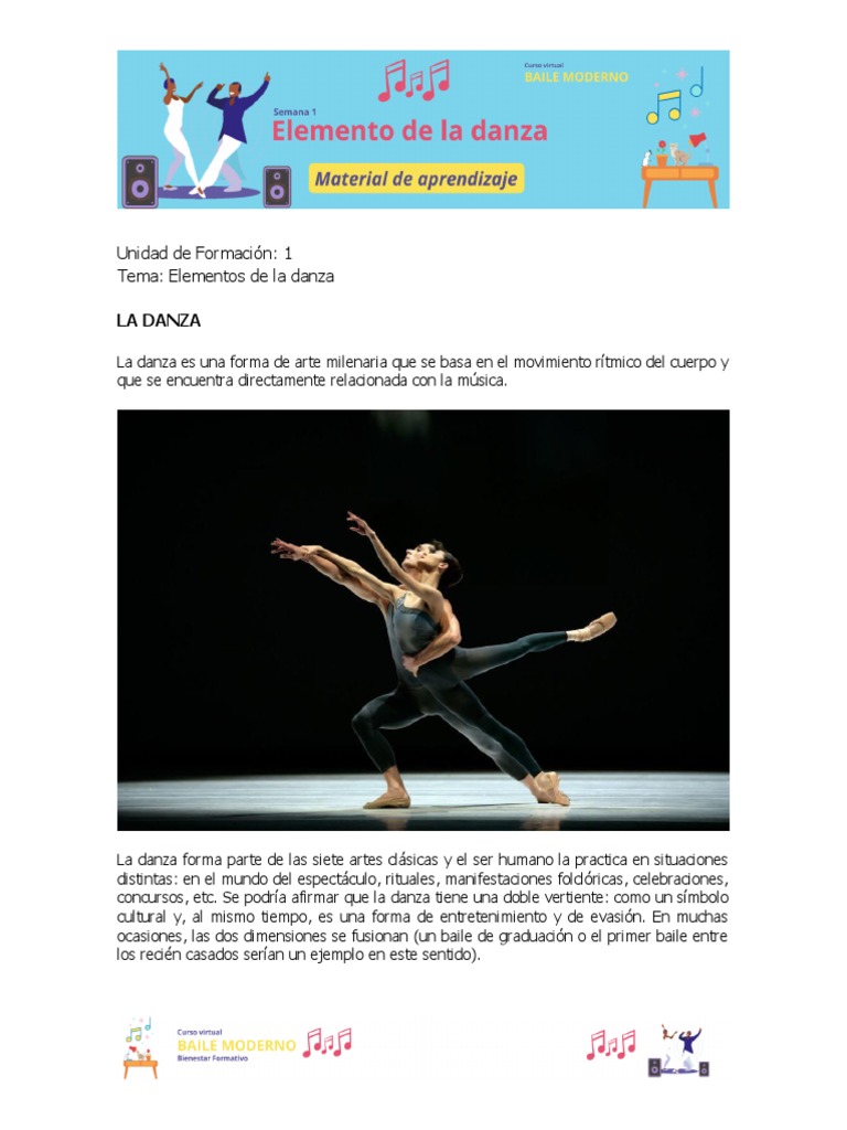 La Danza y Sus Elementos | PDF | Bailes | Ritmo
