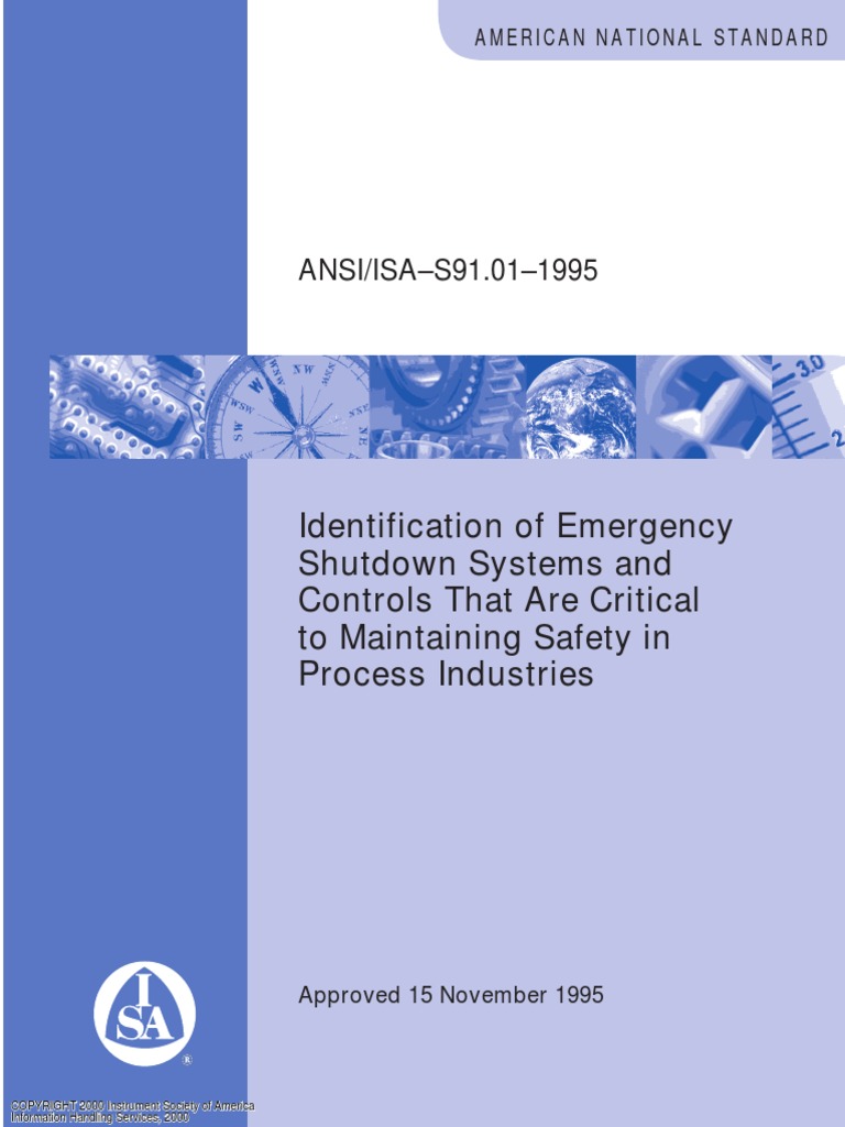 ANSI-ISA S91.01 (1995) Identification of Emergency Shutdown Systems and ...