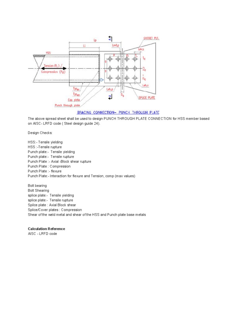 HSS Punch Plate Connection Design Guide | PDF