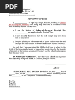 Sworn Statement For Loose Leaf PTU | PDF