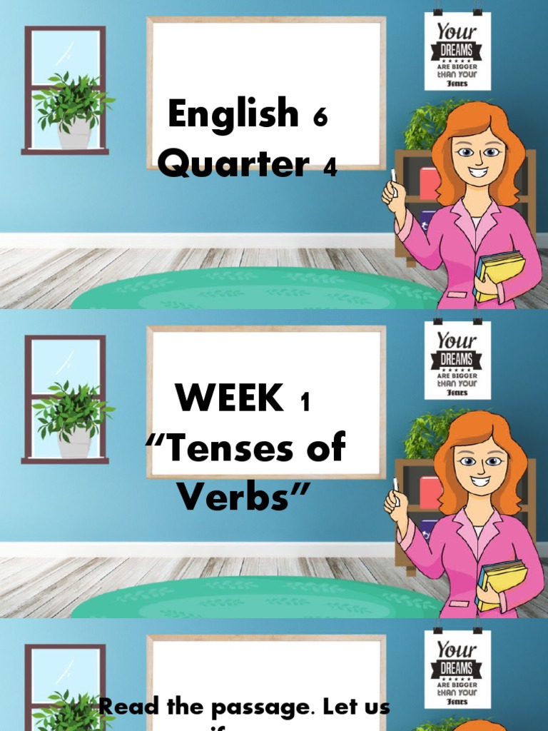 English 6 Quarter 4 Week 1 | PDF | Grammatical Tense | Verb