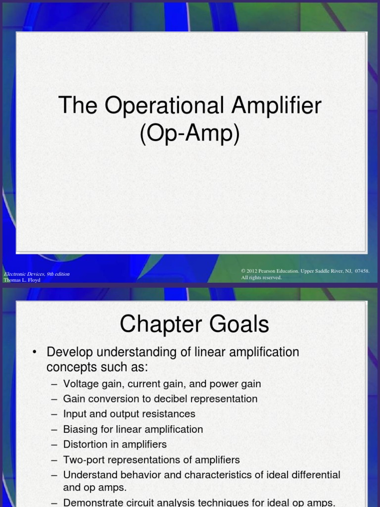 The Operational Amplifier | PDF | Operational Amplifier | Amplifier