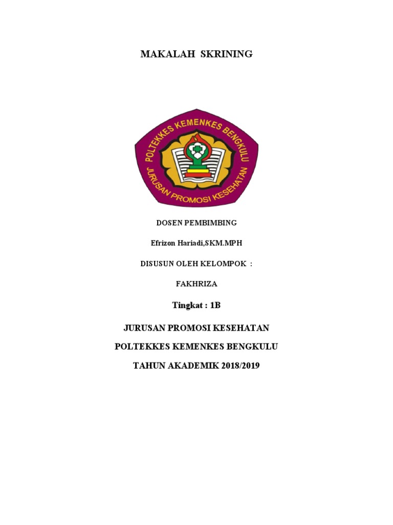 MAKALAH SKRINING Rizaaaa | PDF