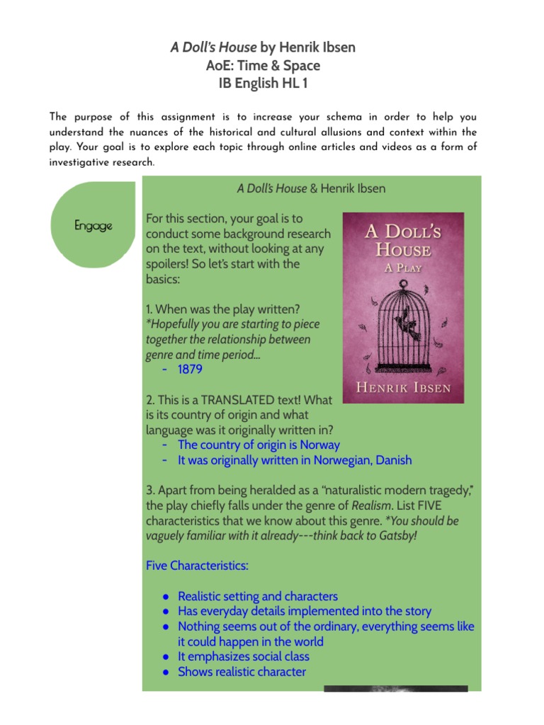 Adh Hyperdoc Intro | PDF | Henrik Ibsen | Realism (Arts)