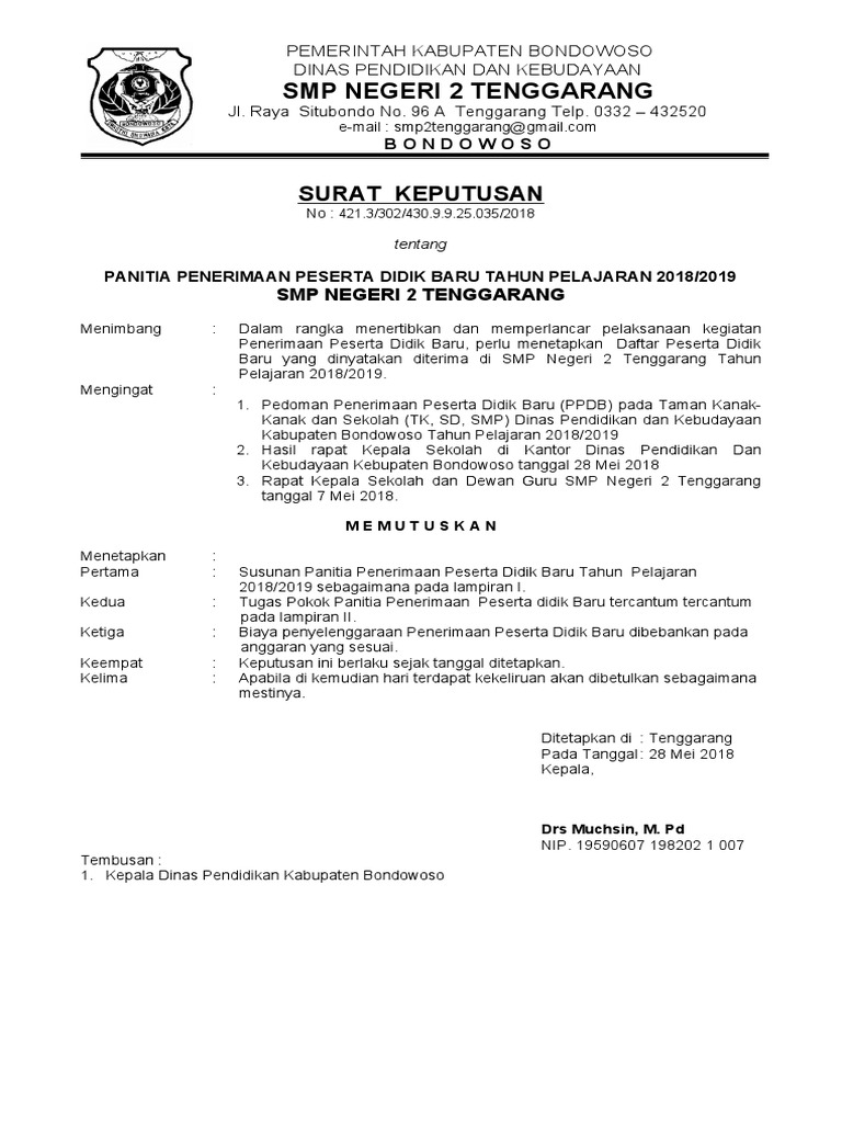 SK PPDB 2018-2019 | PDF