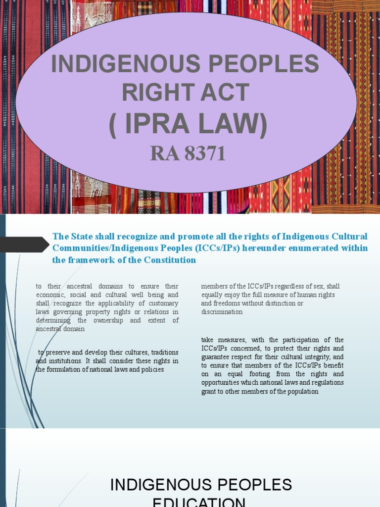 Ipra Law | PDF | Ownership | Rights