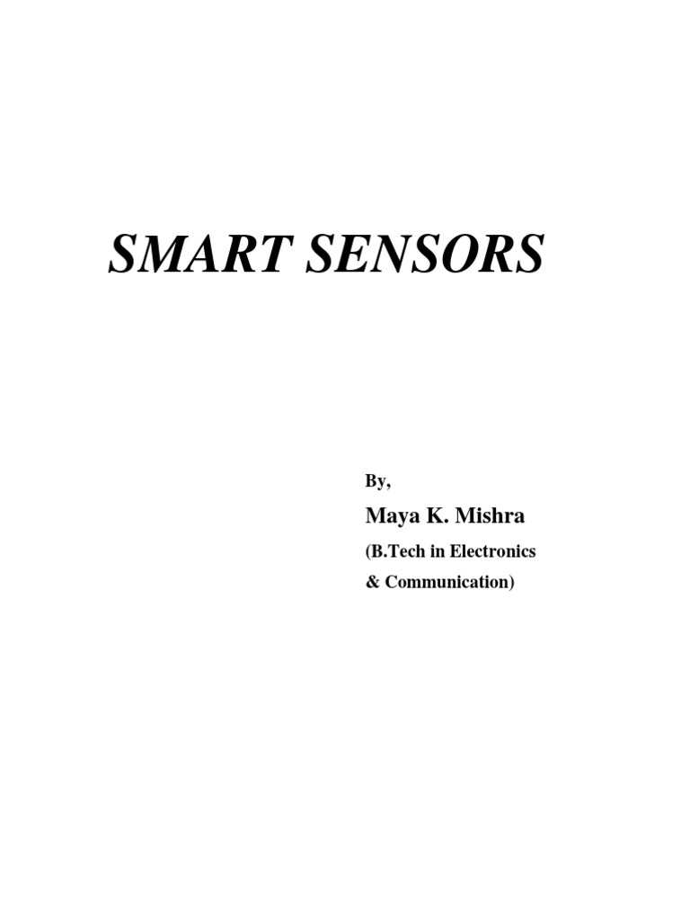 Smart Sensors | PDF | Analog To Digital Converter | Sensor