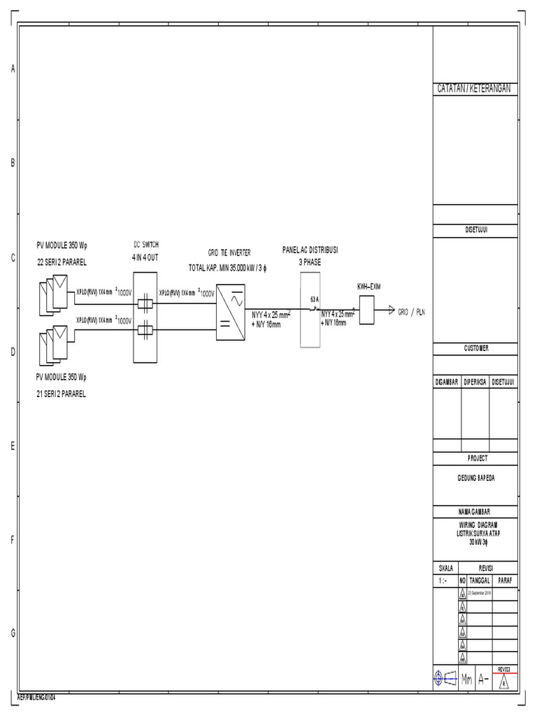 0 WIRING DIAGRAM PLTS ROOFTOP DAK 30 KWP | PDF | Solar Power | Equipment