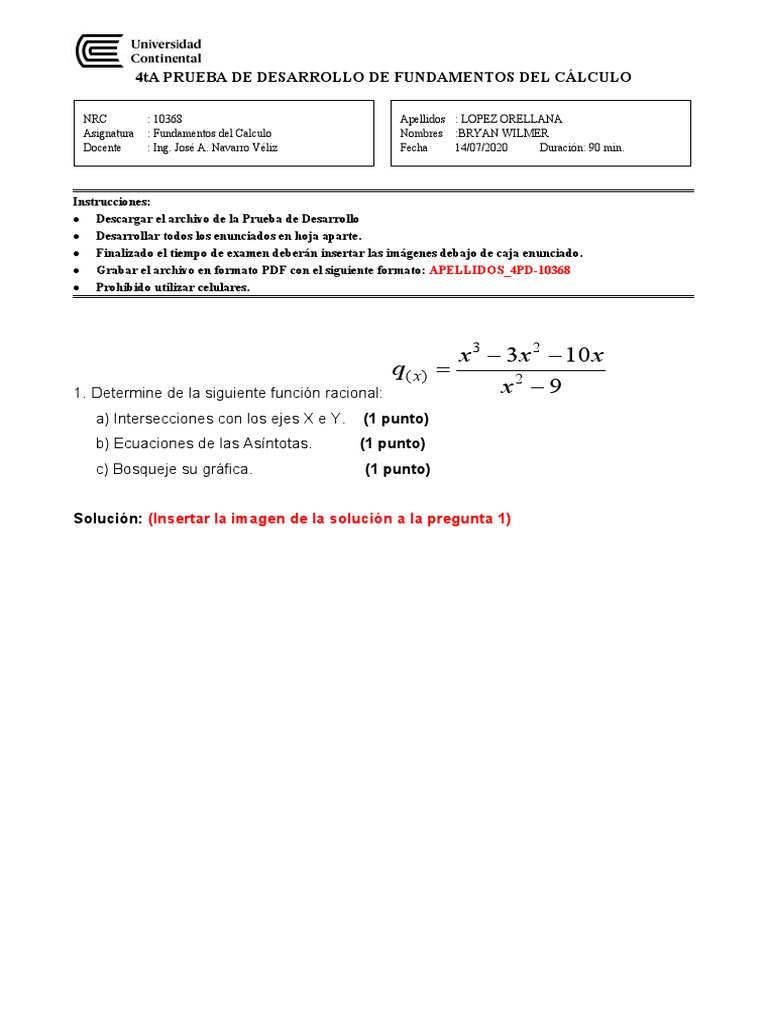 4ta Prueba de Desarrollo 10368 BB | PDF | Enseñanza de matemática | Naturaleza