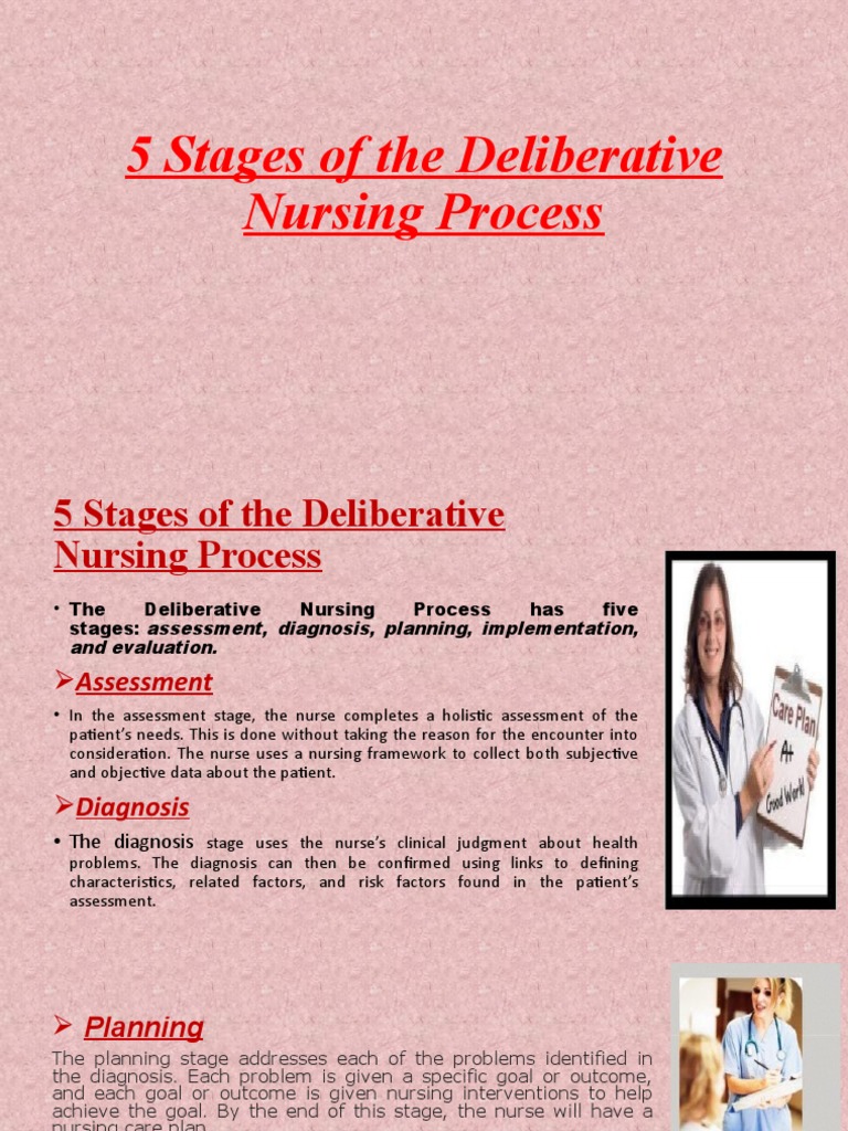 5 Stages of The Deliberative Nursing Process | PDF | Nursing | Applied ...