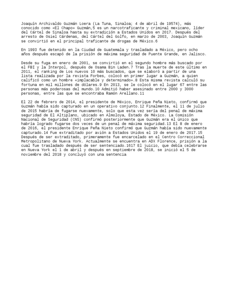 Escapes y captura de El Chapo Guzmán | PDF | Política