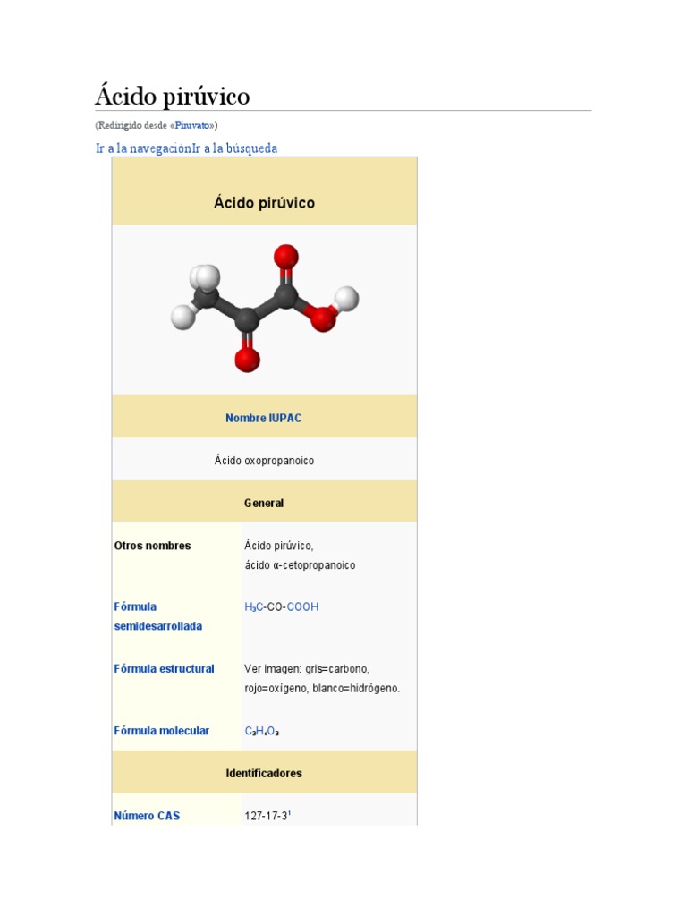 Ácido Pirúvico | PDF | Ácido pirúvico | Fermentación