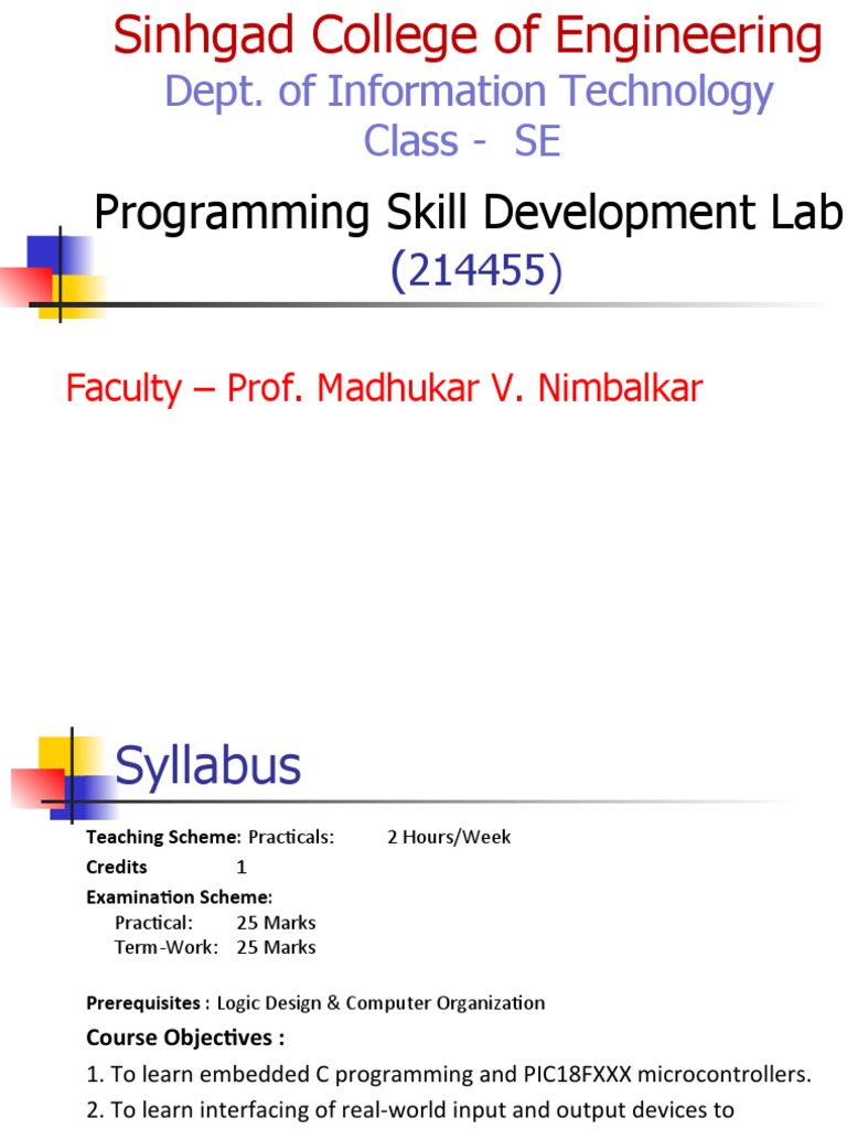 Cource Introduction PSDL | PDF | Embedded System | Microcontroller