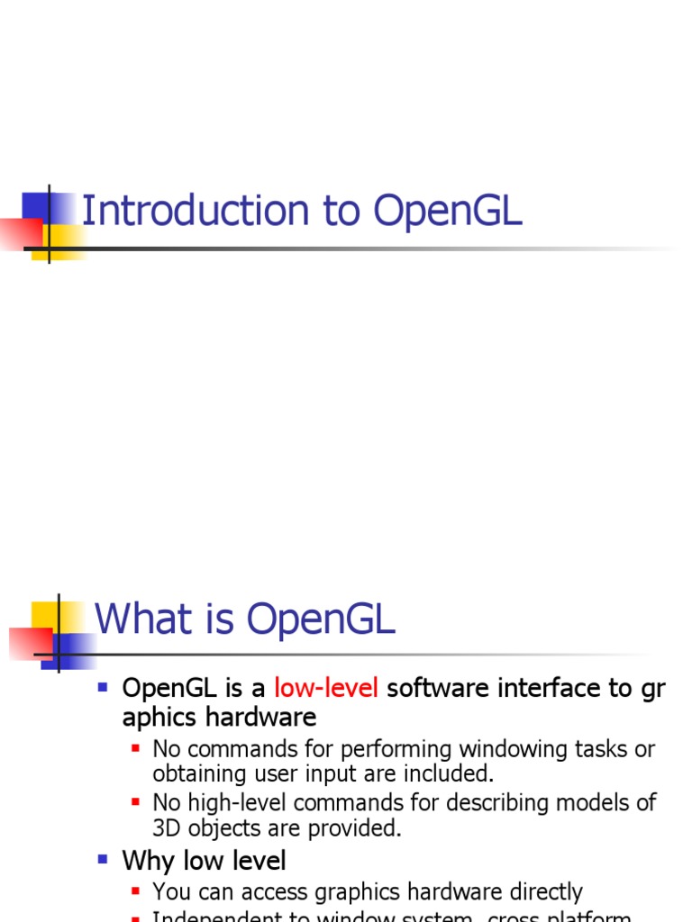 Introduction To Opengl | Download Free PDF | Callback (Computer Programming) | Computer Graphics