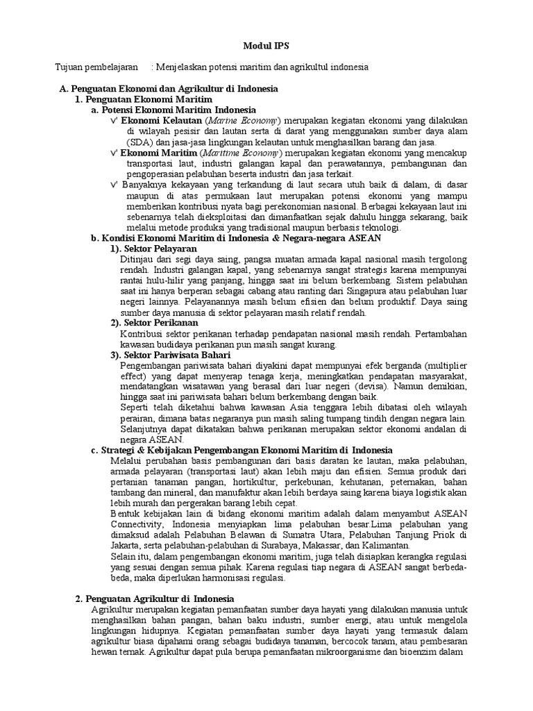 Modul Ekonomi Maritim Dan Kelautan | PDF