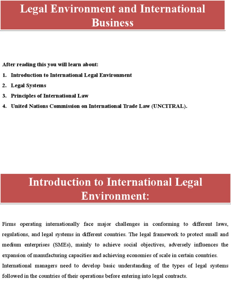 Unit 1 International Legal System | PDF | International Law | Common Law