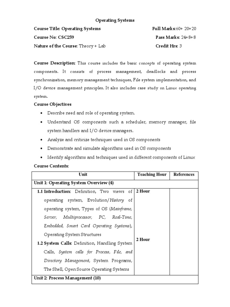 Includes The Concepts Consists Of: Server, Multiprocessor, PC, Real-Time, Embedded, Smart Card ...