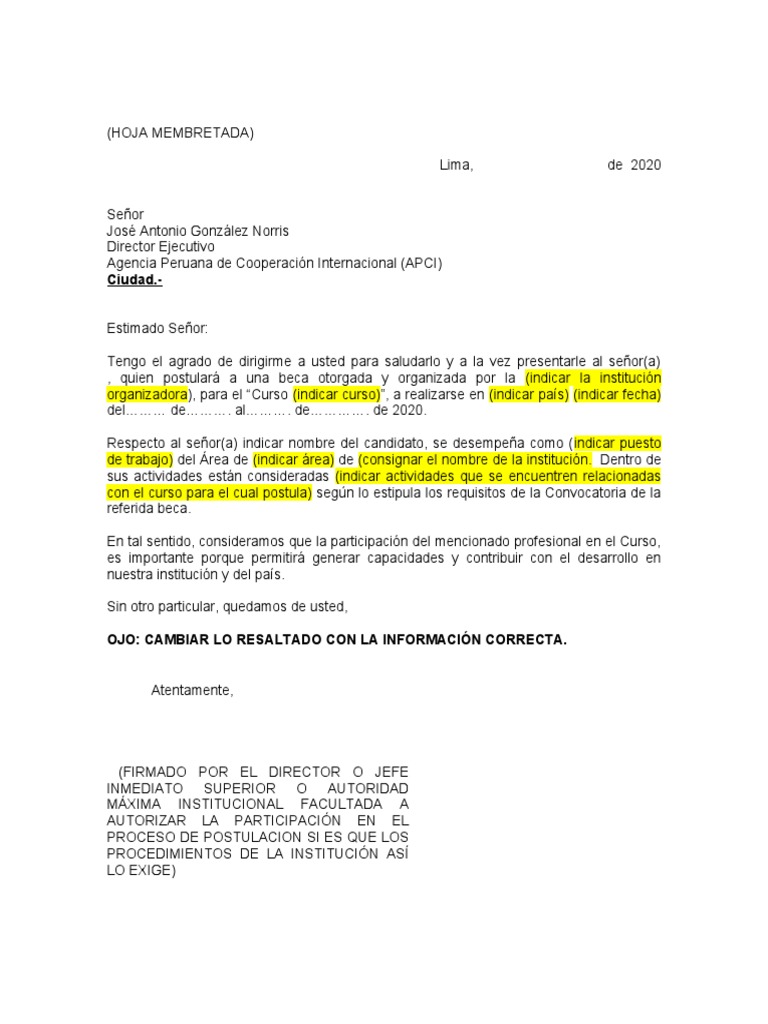 Carta Apci | PDF | Crecimiento personal y profesional | Negocios