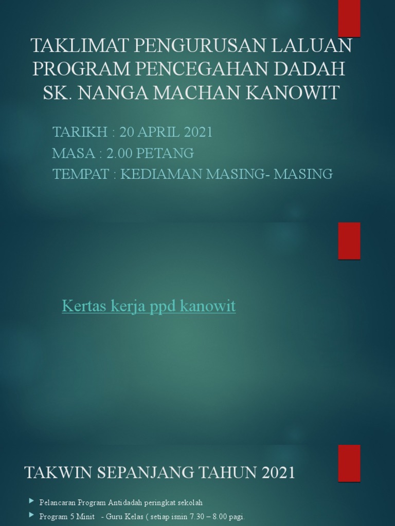 Taklimat Pengurusan Laluan Program Pencegahan Dadah | PDF