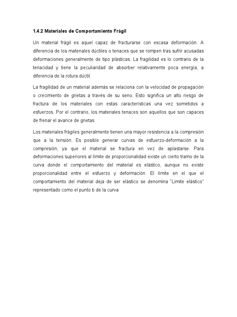 Fragilidad en Materiales: Características y Ejemplos | PDF | Fractura ...