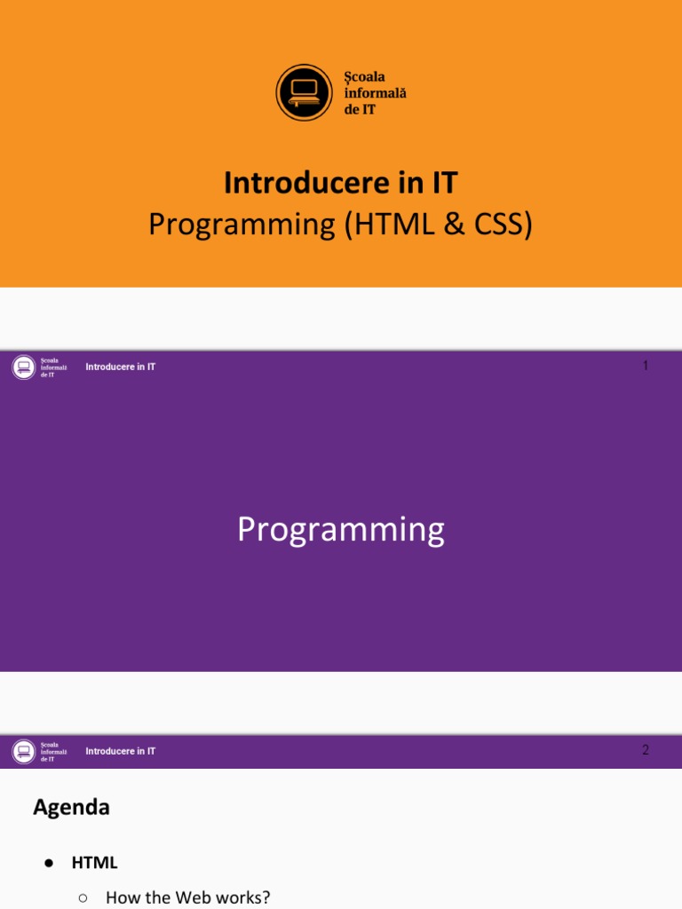 Programming 1 (HTML - CSS) | Download Free PDF | Html Element | Html