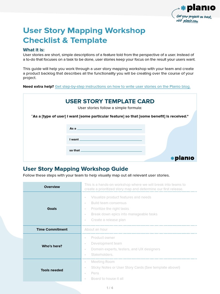 User Story Mapping Workshop Guide | PDF | Scrum (Software Development ...