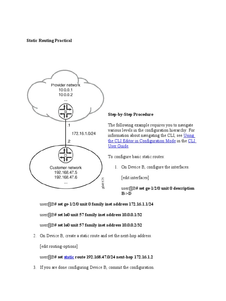Configuring Static and OSPF Routing on Juniper Routers | PDF | Command Line Interface | Ip Address