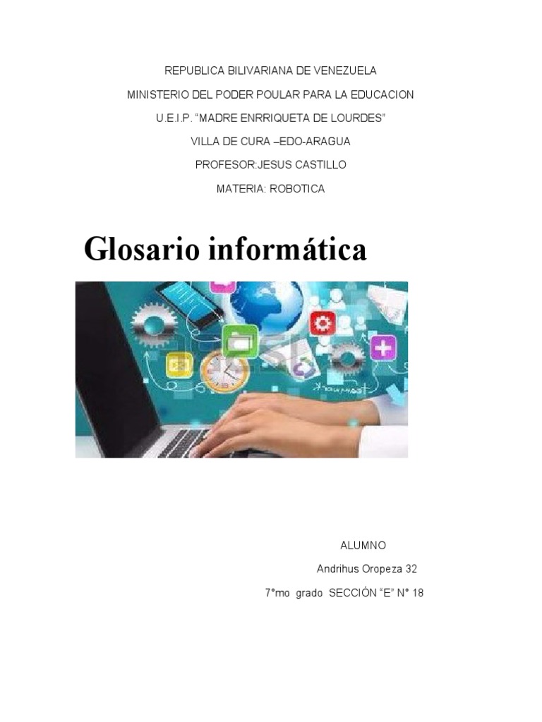 Informatica Glosario | PDF | Ciencias de la Computación | Hardware de la computadora