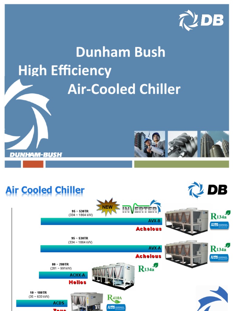 Dunham Bush High Efficiency Air-Cooled Chiller | PDF | Heat Exchanger ...