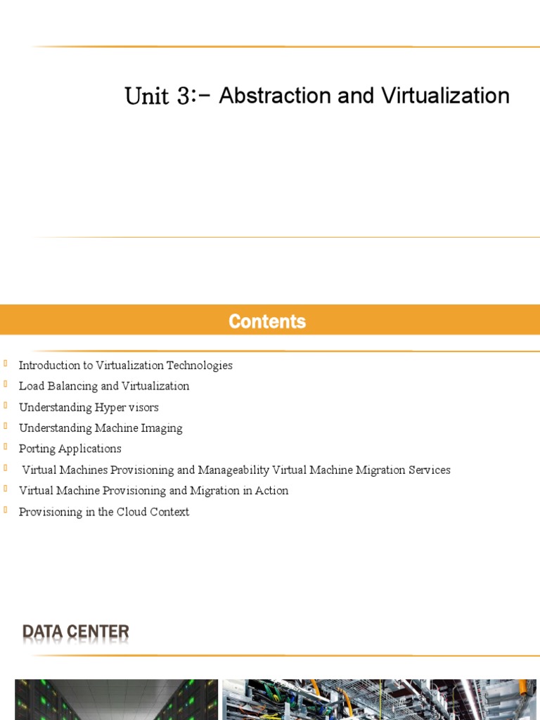 Unit 3:-Abstraction and Virtualization | PDF | Virtualization | Cloud Computing