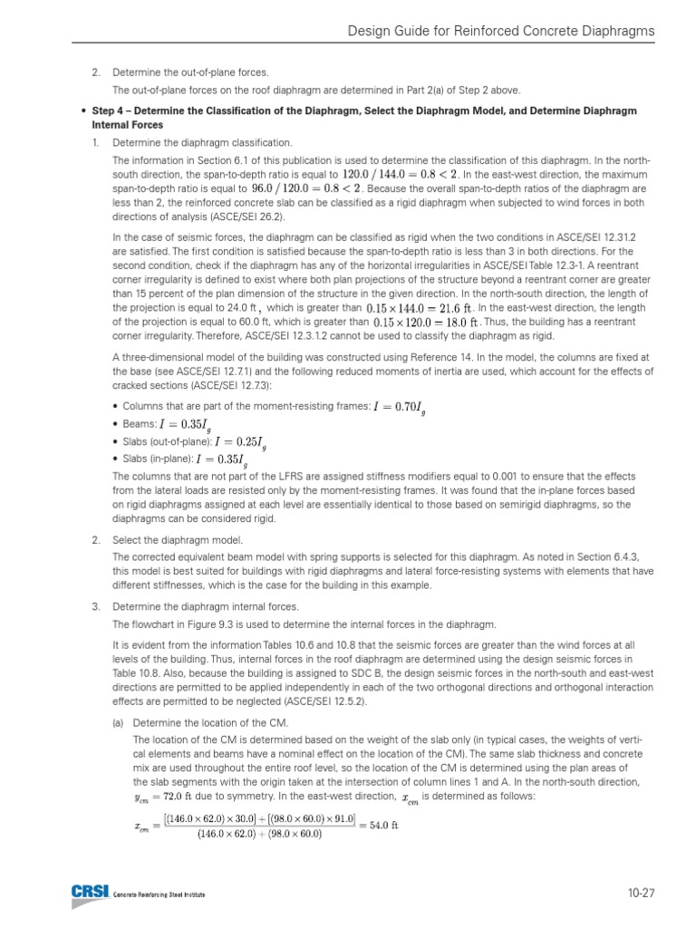 CRSI Manual To Design RC Diaphragms - Part33 | PDF | Beam (Structure ...