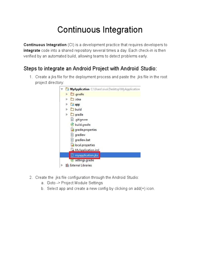 Continuous And Sonar Integration Android Pdf