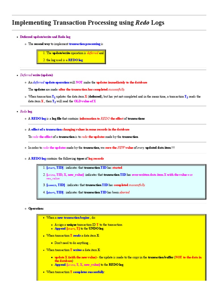Deferred Update | PDF | Database Transaction | Information Management