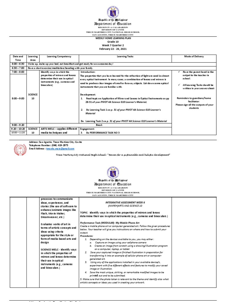 Optical Instruments and Mobile Phone Art: An Integrative Home Learning ...