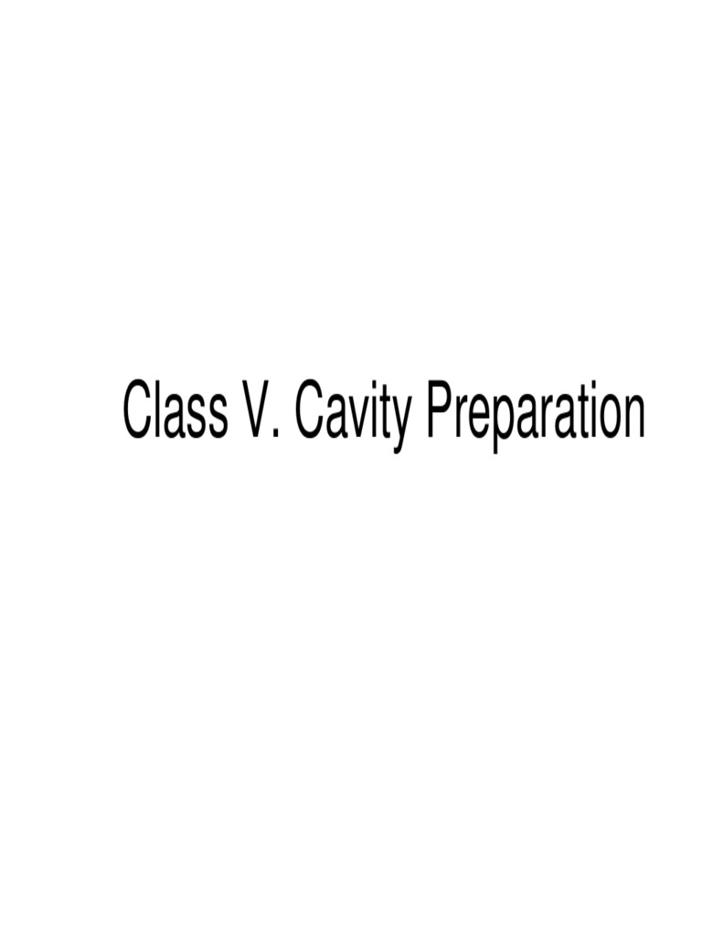 Class V Cavity Preparation Pdf Tooth Enamel Mouth