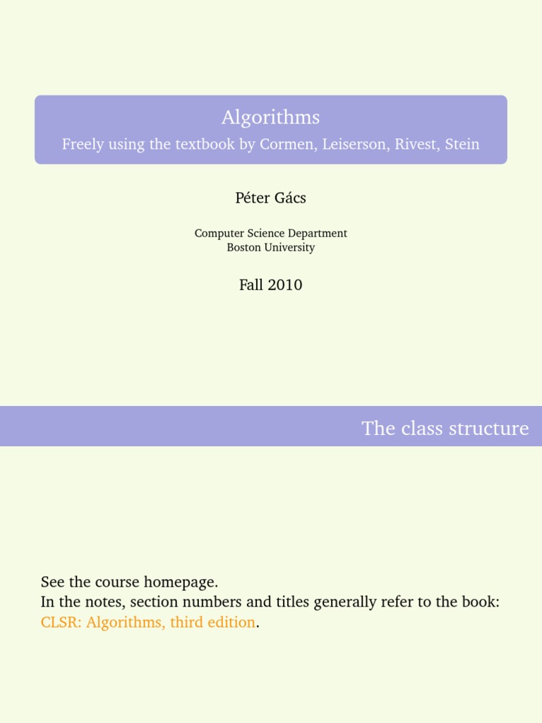 Algorithms: Freely Using The Textbook by Cormen, Leiserson, Rivest, Stein | Descargar gratis PDF ...