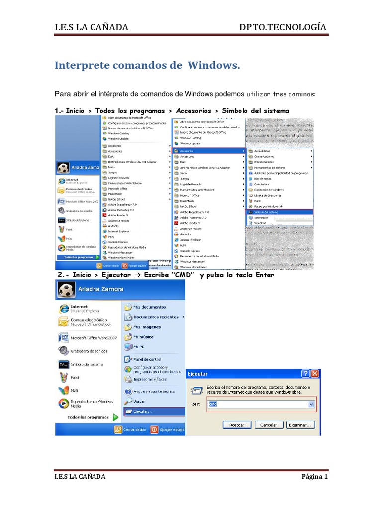 PRACTICA Interprete Comandos de Windows. | PDF | Archivo de computadora ...