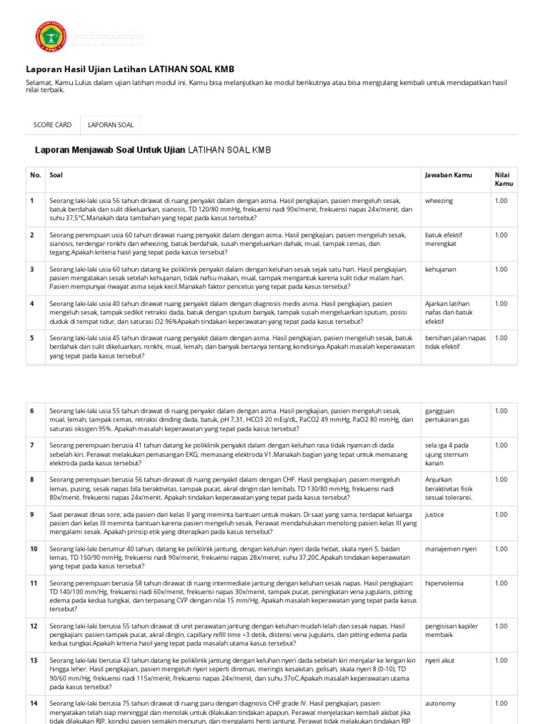 Soal KMB Salah 3 Saja | PDF