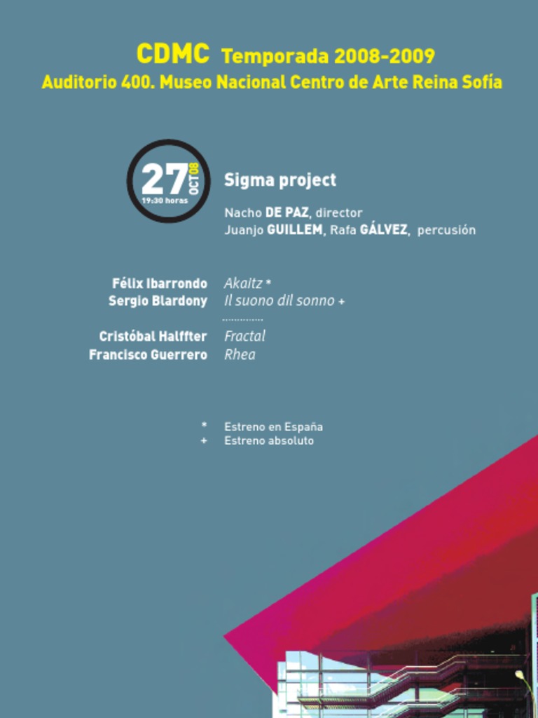 Programa Sigma Project Ensemble NachodePaz | PDF | Saturno | Saxofón